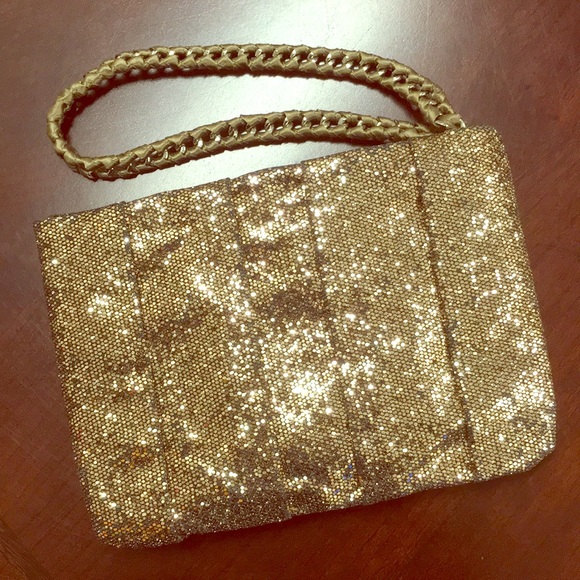 BCBGeneration | Bags | Bcbgeneration Gold Sparkly Formal Purse | Poshmark